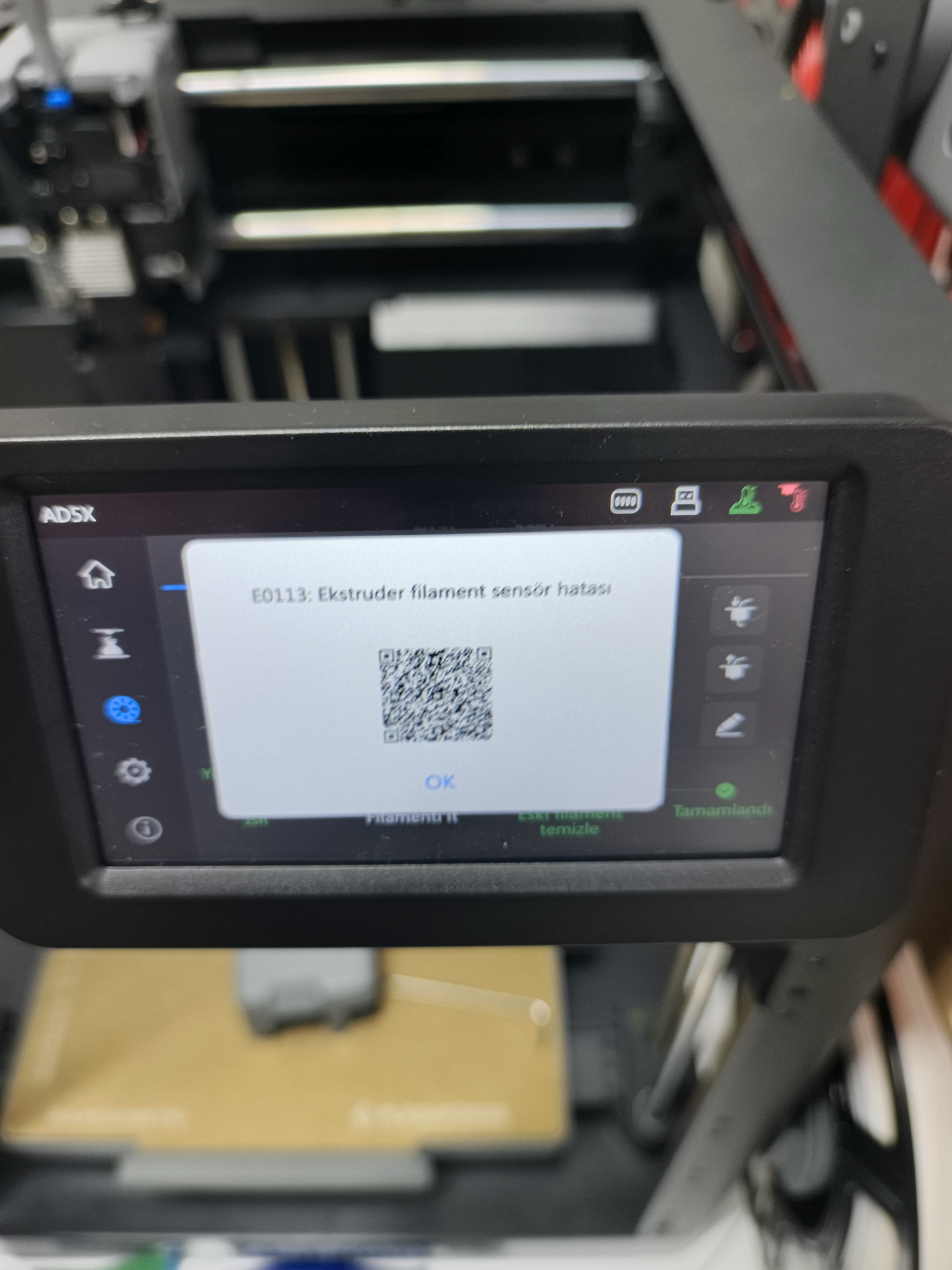 Flashforge ad5x filament sorunu | 3D Printer | 3D Printer Destek Forum